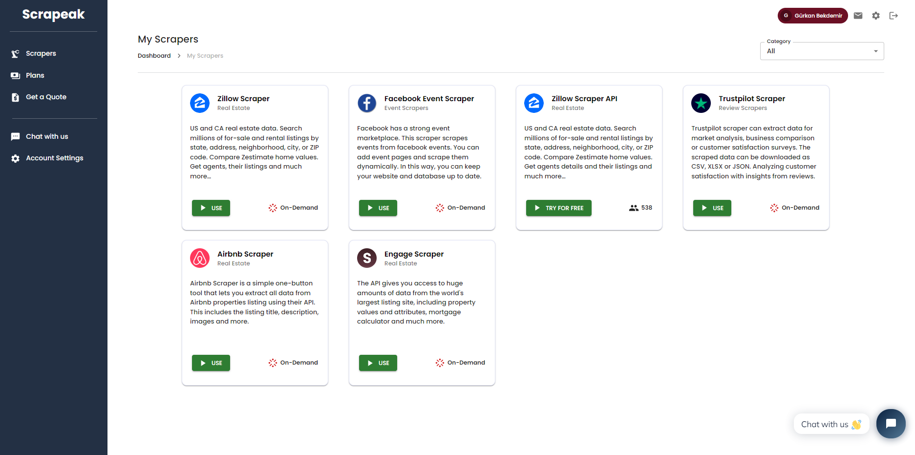 Scrapeak - Web Scraping & Crawling Services